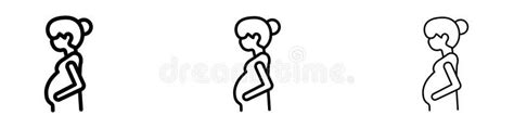 Pregnant Woman Icon Vector Stock Illustration Illustration Of