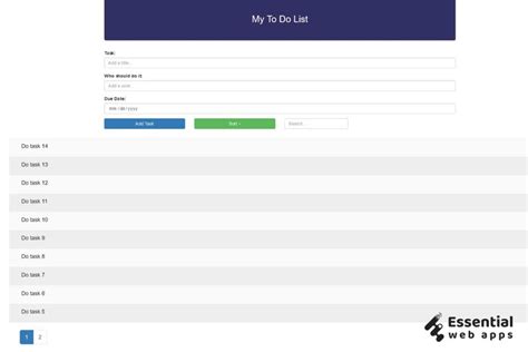 JavaScript To Do List Latest Collection Essential Web Apps