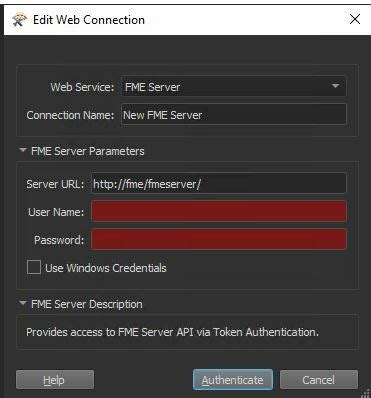 How To Create New Web Connection For FME Server Community