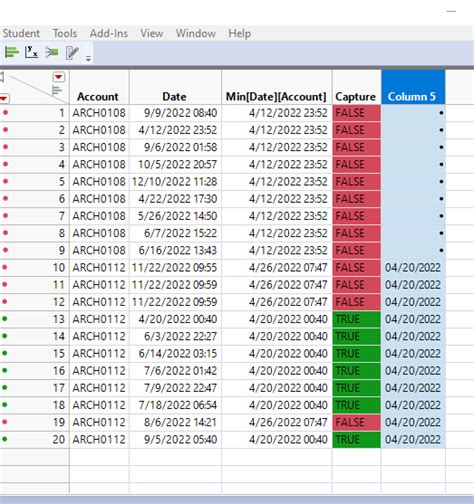 Solved Return Earliest Date Only For True Values Jmp User Community