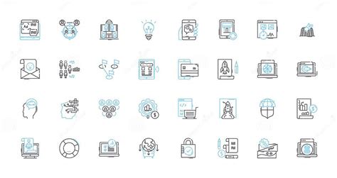 Digital Optimization Linear Icons Set Algorithm Analytics Automation