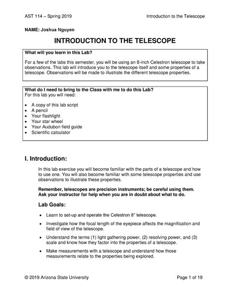 Binder 1 Assignment For Lab Ast 114 Spring 2019 Introduction To Binder 1 Assignment For Lab Ast 114 Spring 2019 Introduction To