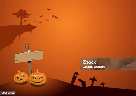 할로윈 배경유령 눈 비행 박쥐 해골 유령 거미줄 무덤 그리고 거 대 한 문복사 공간을 많이 10월에 대한 스톡 벡터 아트 및 기타 이미지 Istock