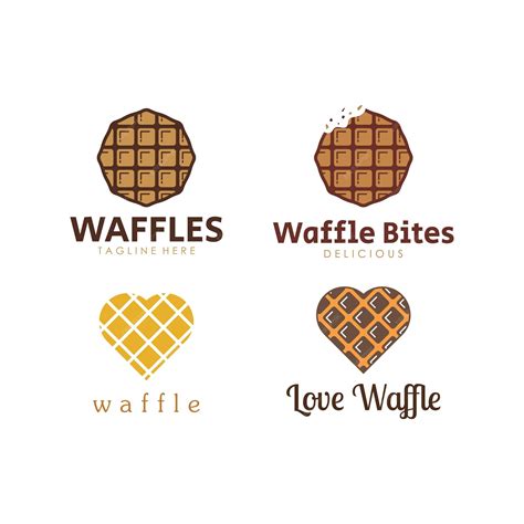 Premium Vector Delicious Belgian Waffle Logo Template
