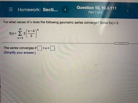 Solved Homework Secti Question 10 10 3 111 Part 1 Of