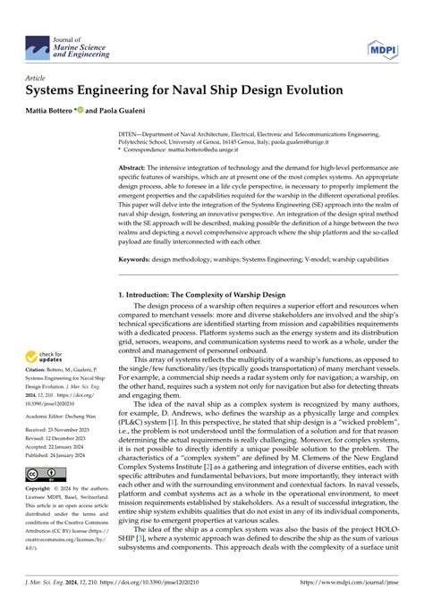 Pdf Systems Engineering For Naval Ship Design Evolution