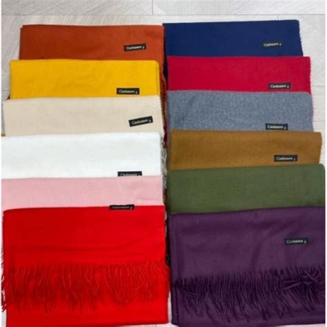 Едноцветни шалове от кашмир Julia