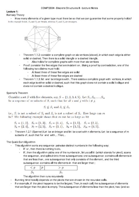 COMP Discrete Structures II Lecture Notes Consider A Complete Graph On Six Vertices