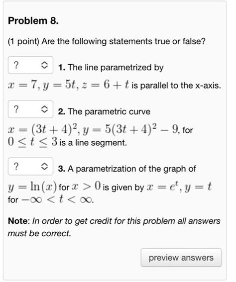 solved problem 8 1 point are the following statements
