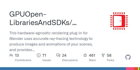 Releases GPUOpen LibrariesAndSDKs RadeonProRenderBlenderAddon GitHub