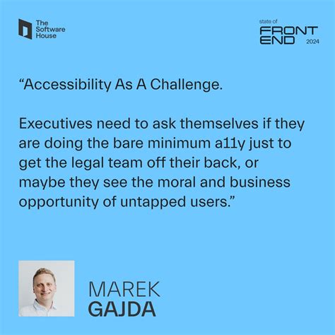 The Software House On Linkedin Frontenddevelopment Accessibility