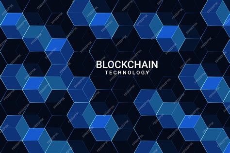 Premium Vector Abstract Hexagonal Molecular Design Blockchain Structures In Technology Background