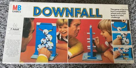 Vintage Mb Games Downfall 1977 Long Box Edition Complete Board Game No Instruc £1995