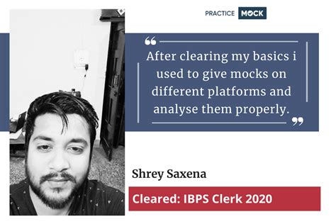 success story of shrey saxena cleared ibps clerk 2020 practicemock