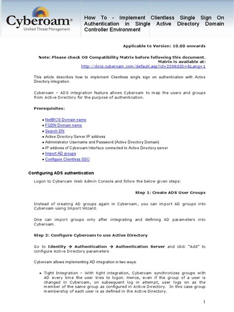 pdf how to implement clientless single signon authentication in