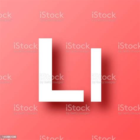 문자 L 대문자와 소문자 그림자가 있는 빨간색 배경의 아이콘 대문자에 대한 스톡 벡터 아트 및 기타 이미지 대문자 알파벳