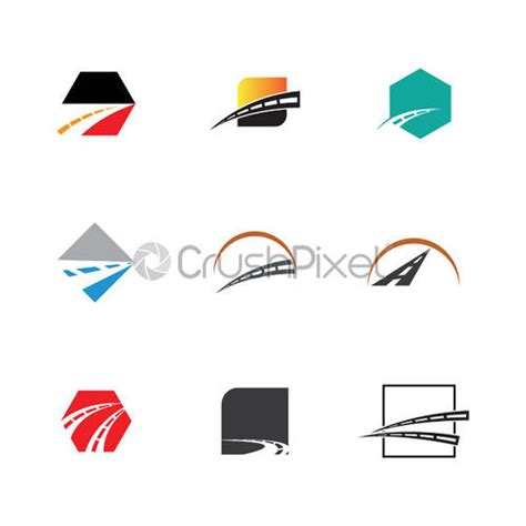 Highway Freeway Road Infrastructure Logo Stock Vector 6347200