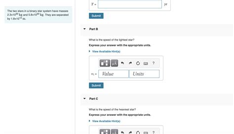 Solved The Two Stars In A Binary Star System Have Masses