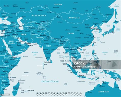 남부 아시아 지도벡터 일러스트 레이 션 인도 인도아 대륙에 대한 스톡 벡터 아트 및 기타 이미지 인도 인도아 대륙 지도