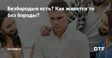 Безбородые есть? Как живется то без бороды? — Shamble на DTF