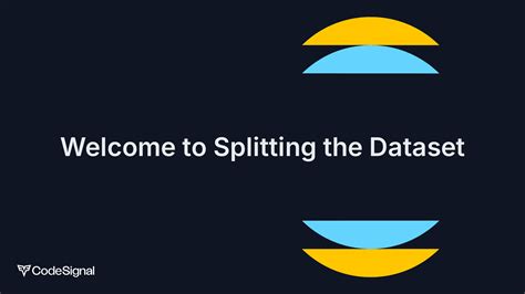 Splitting The Dataset Codesignal Learn