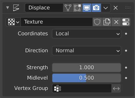 Example Of Displacement Modifier