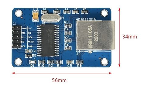 Enc28j60 Spi Interface Network Module Ethernet Module Mini Version Enc28j60 Ethernet Shield V1