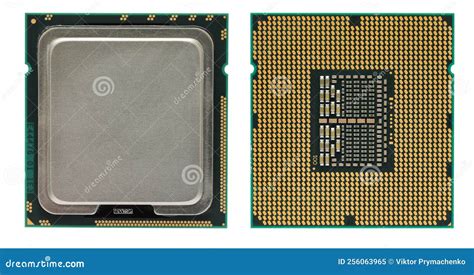 Computer Processor CPU Isolated On White Background Stock Image Image Of Microprocessor Macro