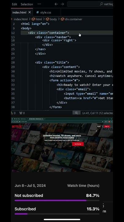 Netflix Home Page Clone Using Html Css Subscribe Guys Coding Codingnepal Viral Htmlcss