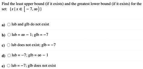 solved find the least upper bound if it exists and the