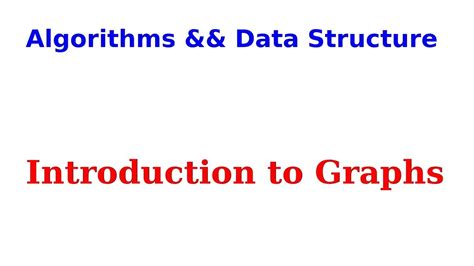 Introduction To Graphs Youtube