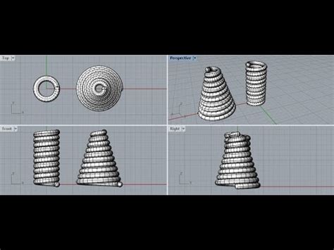 Mastering Helix And Spiral Commands In Rhino 3d Step By Step Tutorial