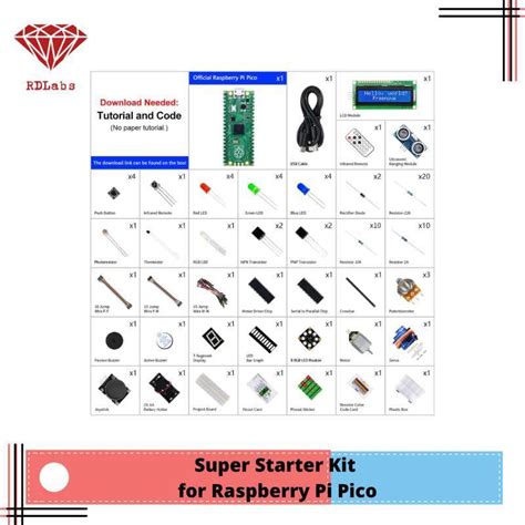 Jual Super Starter Kit For Raspberry Pi Pico Compatible With Arduino Ide Di Seller Red Diamond
