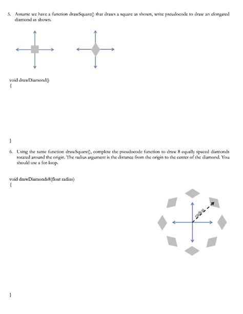 Solved Assume We Have A Function Drawsquare That Draws A Square As