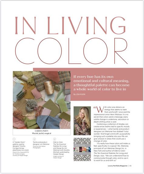 Lori Weitzner On Linkedin I Am So Pleased To Share This Beautiful Recent Article From Luxury…