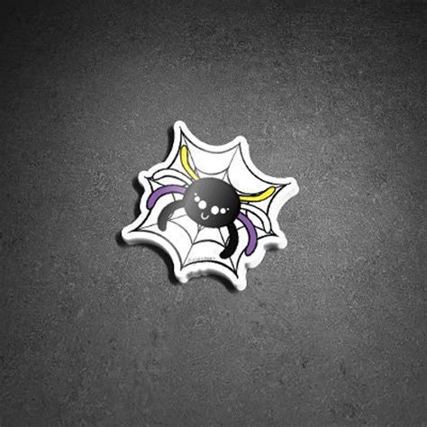 Non Binary Spider Sticker Etsy