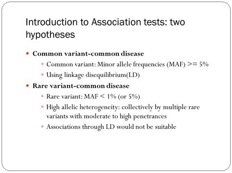 Association Tests For Rare Variants Using Sequence Data Ppt Download