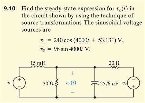 Solved Find The Steady State Expression For V T In The Chegg