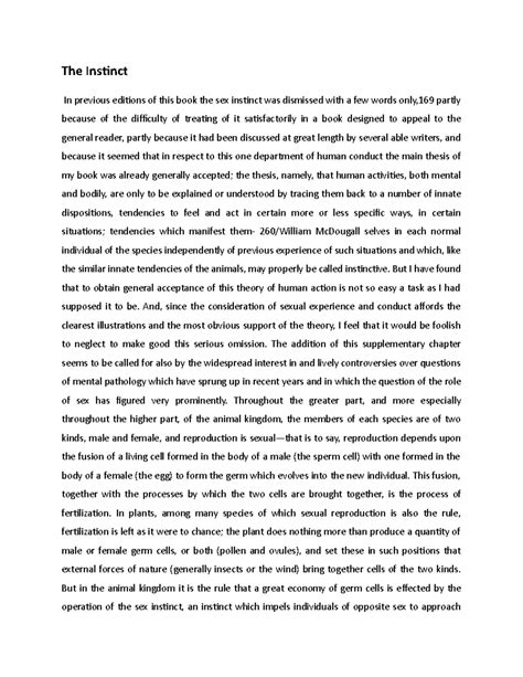 The Instinct The Instinct In Previous Editions Of This Book The Sex