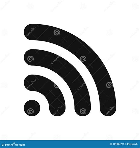 Wifi Symbol Wireless Internet Connection Or Hotspot Sign Stock Vector Illustration Of Black