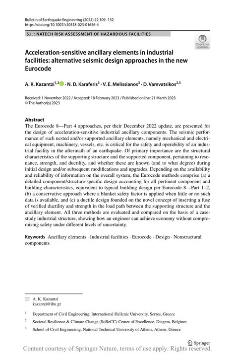 Pdf Acceleration Sensitive Ancillary Elements In Industrial