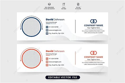 Minimal Email Signature Template With Color Accents Newsletter Design