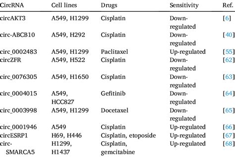 Summary Of The Effects Of Circrna On Tumor Drug Sensitivity Download Scientific Diagram