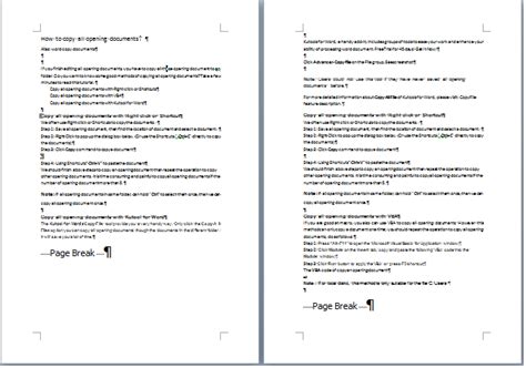 Quickly Remove All Page Breaks From Document In Word