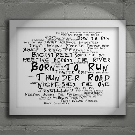 Bruce Springsteen Songs Born To Run Decorstorecity
