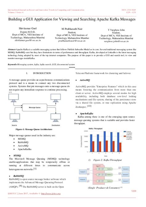 Pdf Building A Gui Application For Viewing And Searching Apache Kafka