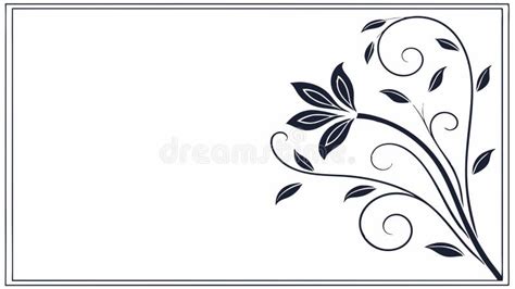 Elegant Floral Vine With Leaves Decorative Element Vector Design Generative Ai Stock