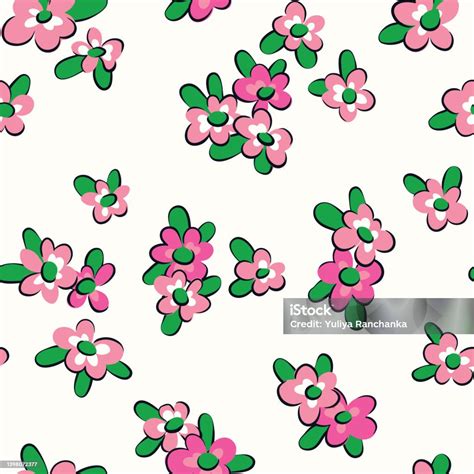 밝은 꽃다발 작은 꽃과 흰색 배경에 나뭇잎이있는 귀여운 꽃 인쇄 원활한 패턴 벡터 고풍스런에 대한 스톡 벡터 아트 및 기타 이미지 고풍스런 귀여운 그래픽 프린트