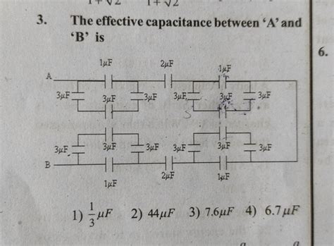 The Effective Capacitance Between A And B Is Filo