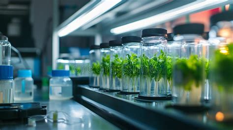 Innovative Biotechnology Lab With Bioreactors Cultive Stock Illustration Illustration Of